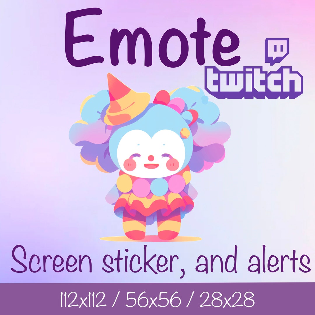 Cute Clown Emote for Twitch - Etsy