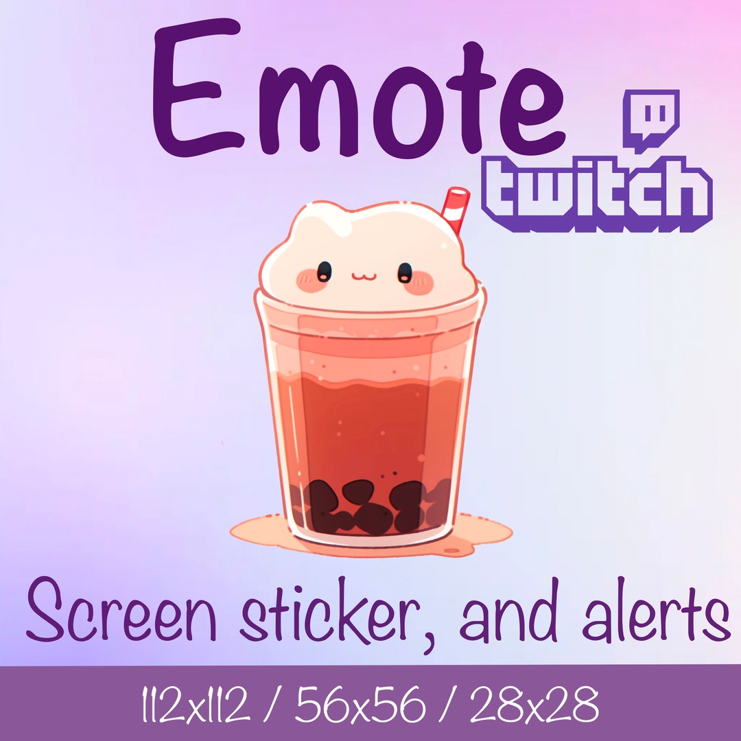 Cute Coffee Boba Drink Emote for Twitch - Etsy