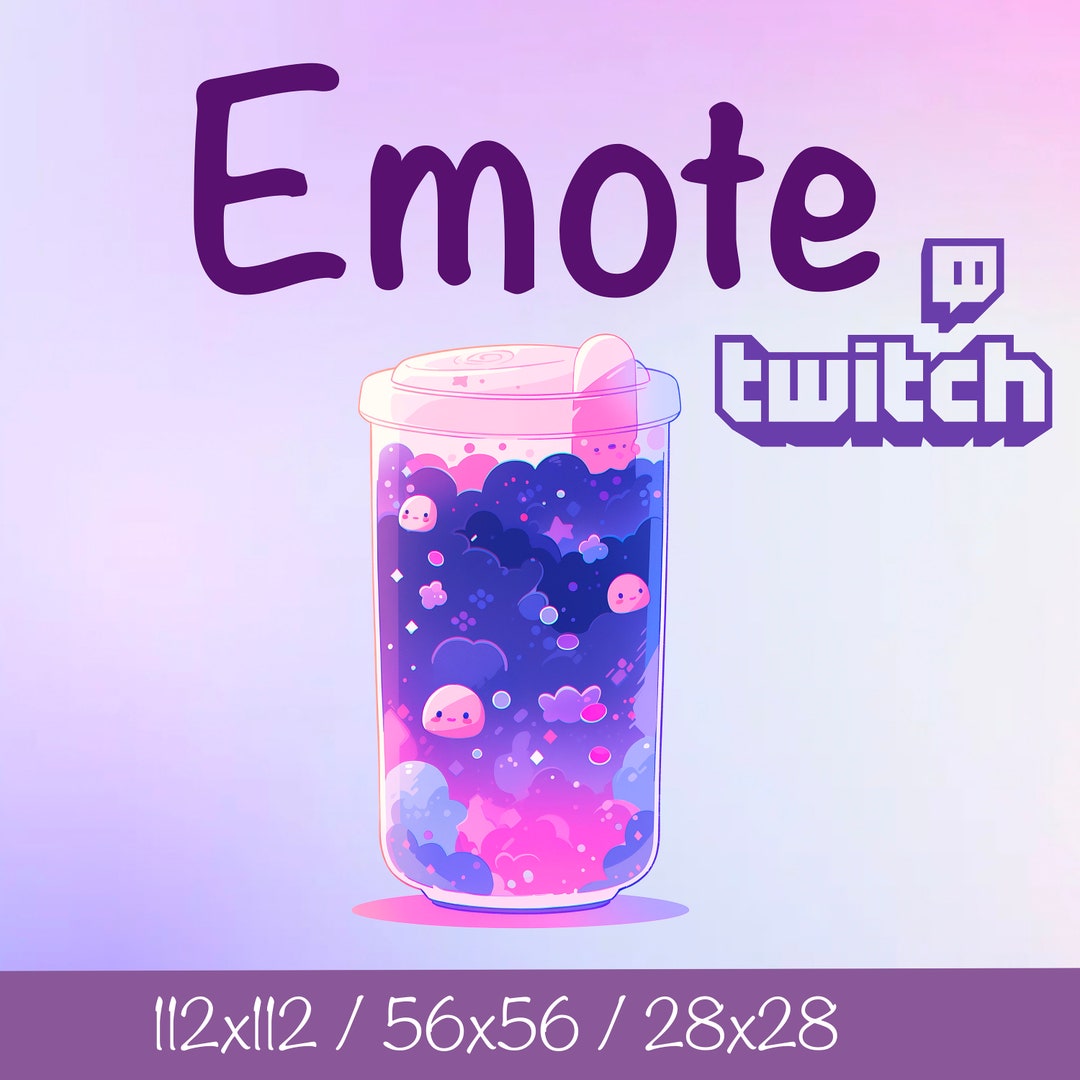 Twitch Cosmic Boba Drink Emote - Etsy