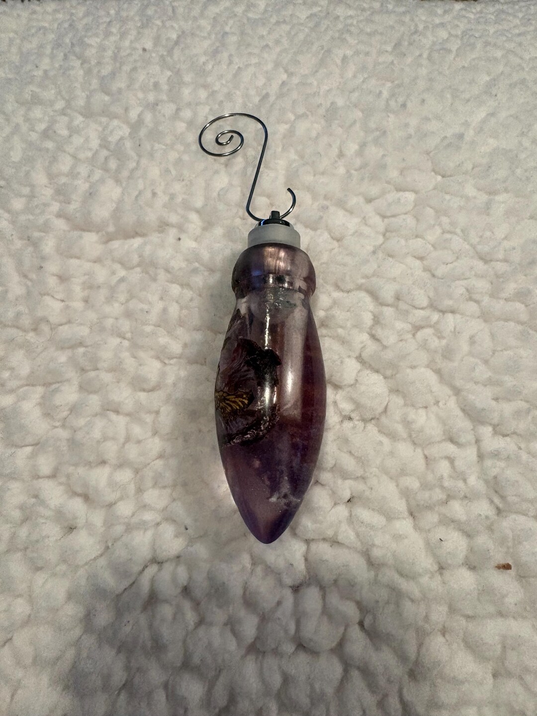Hand Turned Wood and Epoxy Light up Christmas Bulb Ornament - Etsy