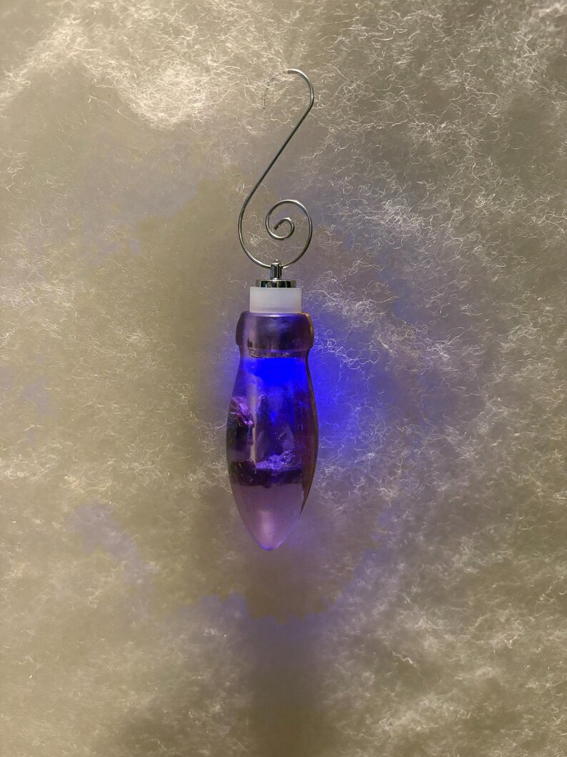 Hand Turned Wood and Epoxy Light up Christmas Bulb Ornament - Etsy