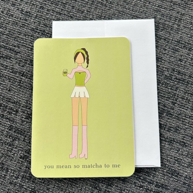Matcha Pun Greeting Card - Etsy