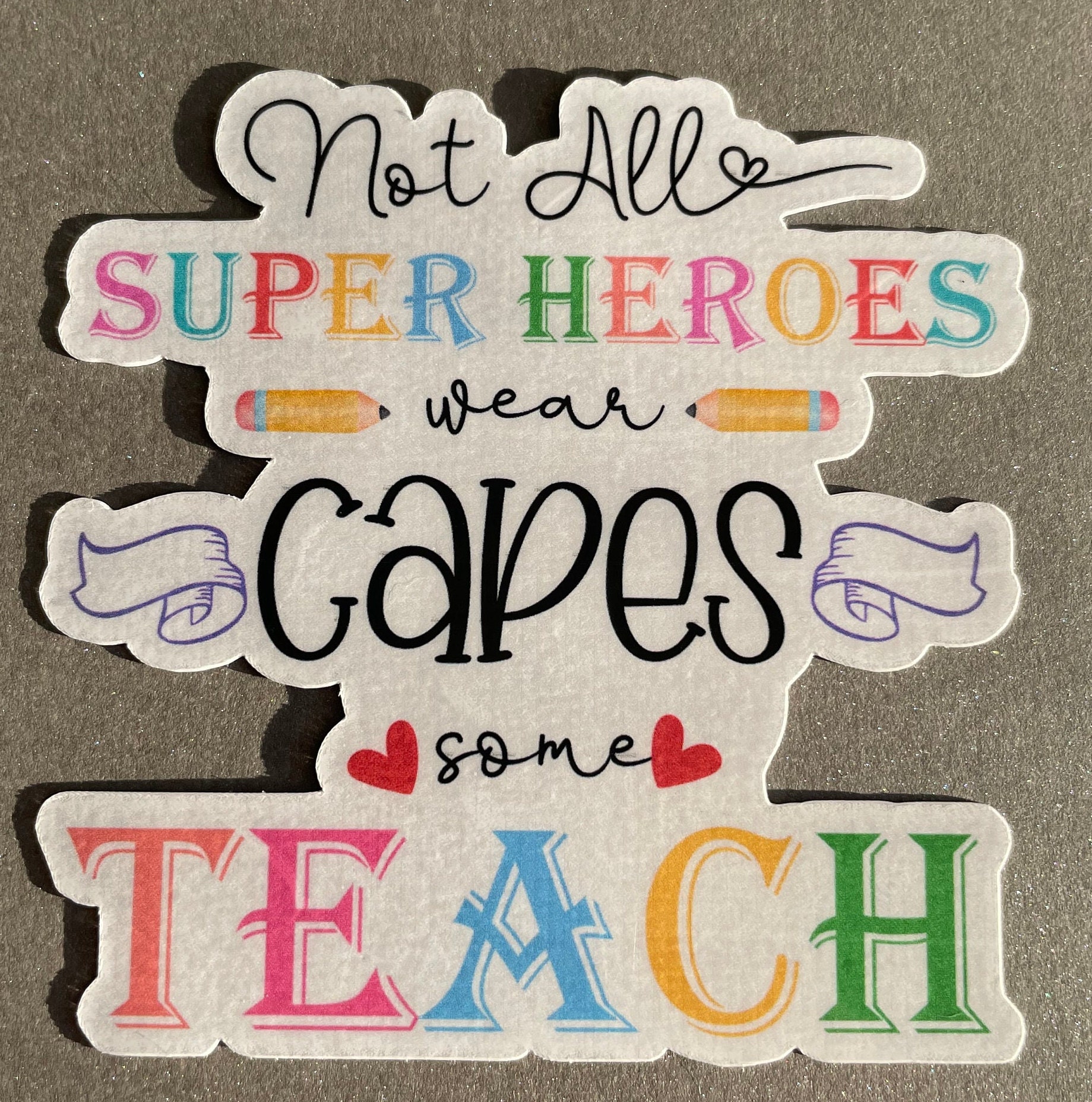5 Teacher Stickers Teacher Appreciation Vinyl Water Resistant Gifts ...