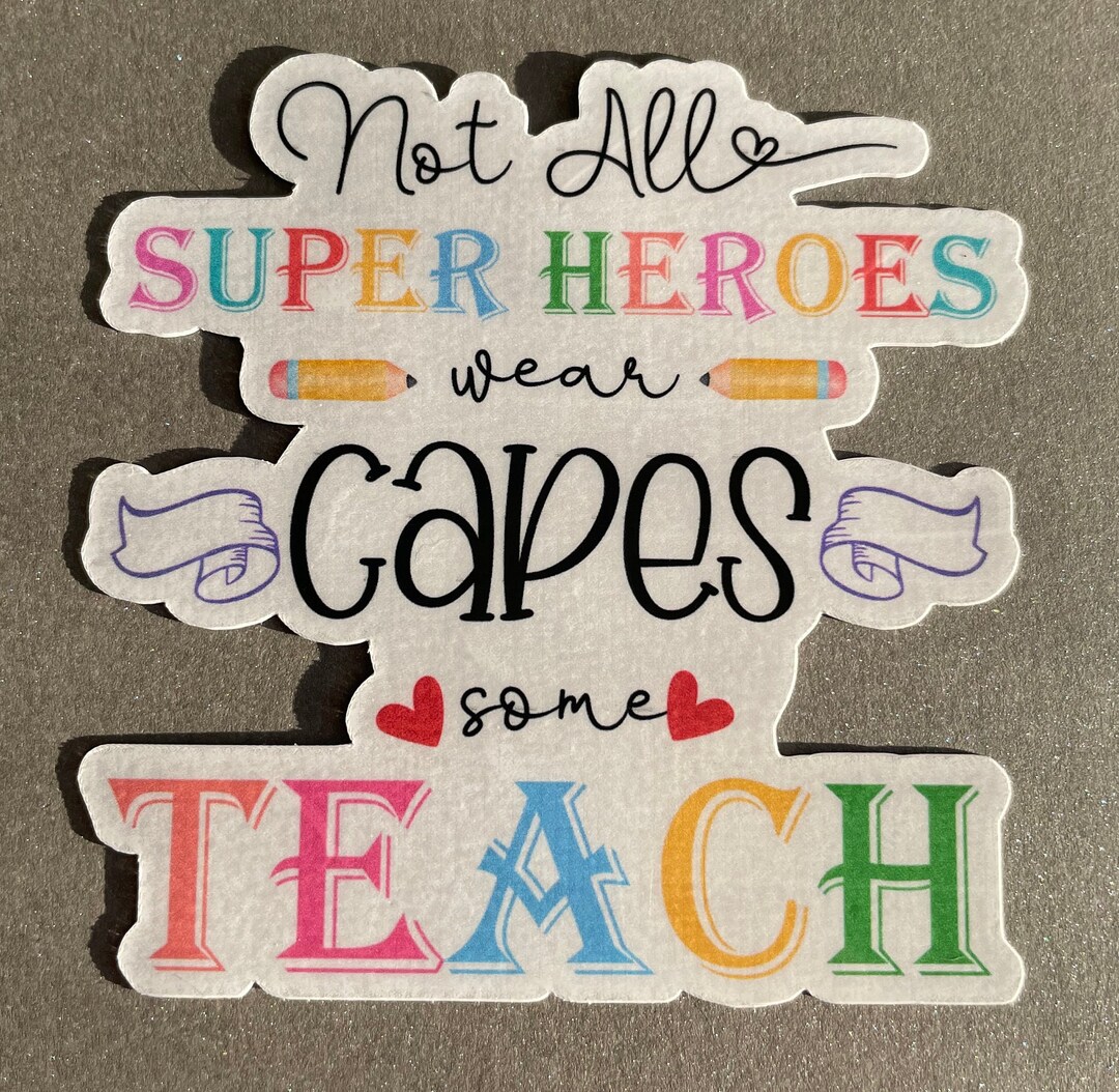 5 Teacher Stickers Teacher Appreciation Vinyl Water Resistant Gifts ...