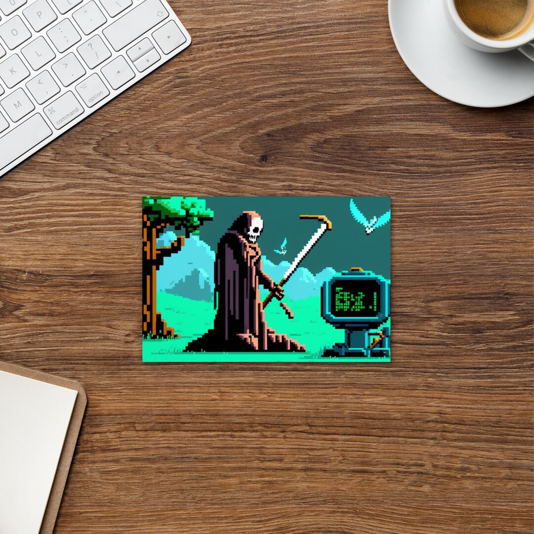 8 Bit Reaper 1 Postcard - Etsy