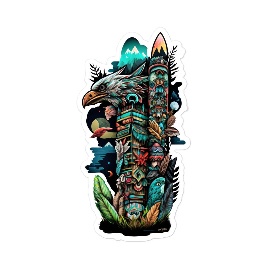 Totem Die Cut Sticker #1 - Etsy