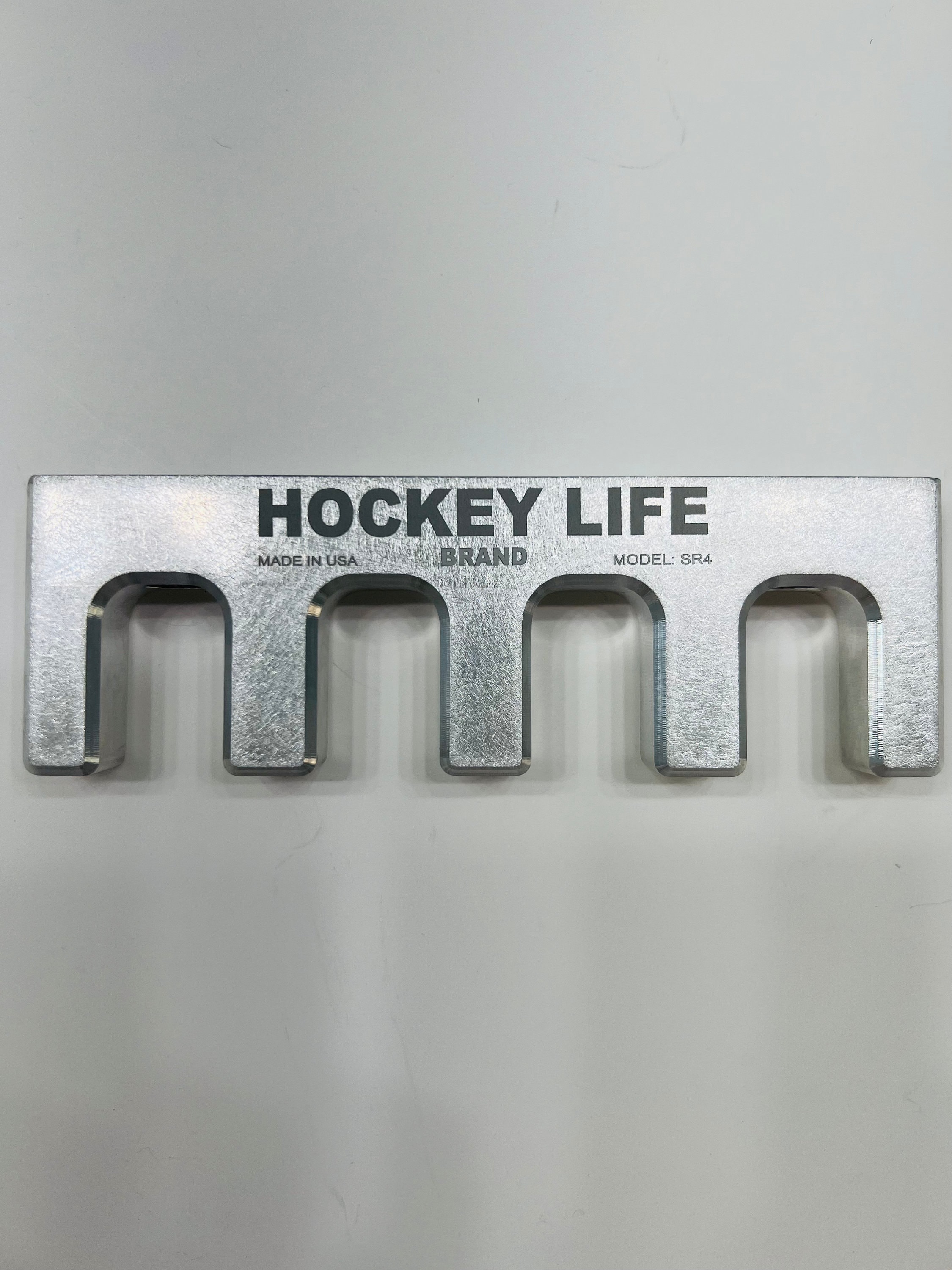 Hockey Stick Wall Mount Rack Silver | Organizes up to 4 Hockey Sticks ...