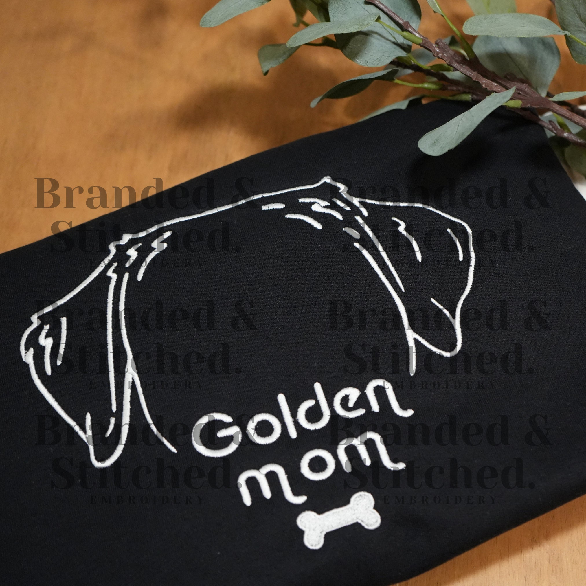 Embroidery Dog Ears | Dog Ears Outline | Golden Retriever | Line Art ...