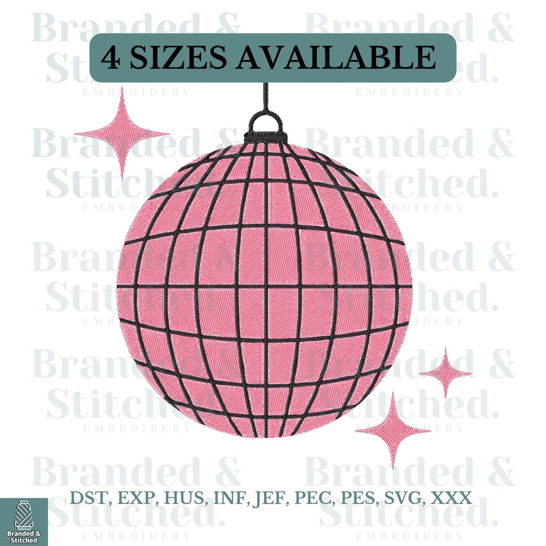 Embroidery Disco Ball | Pattern File | Tattoo Design | Embroidery ...