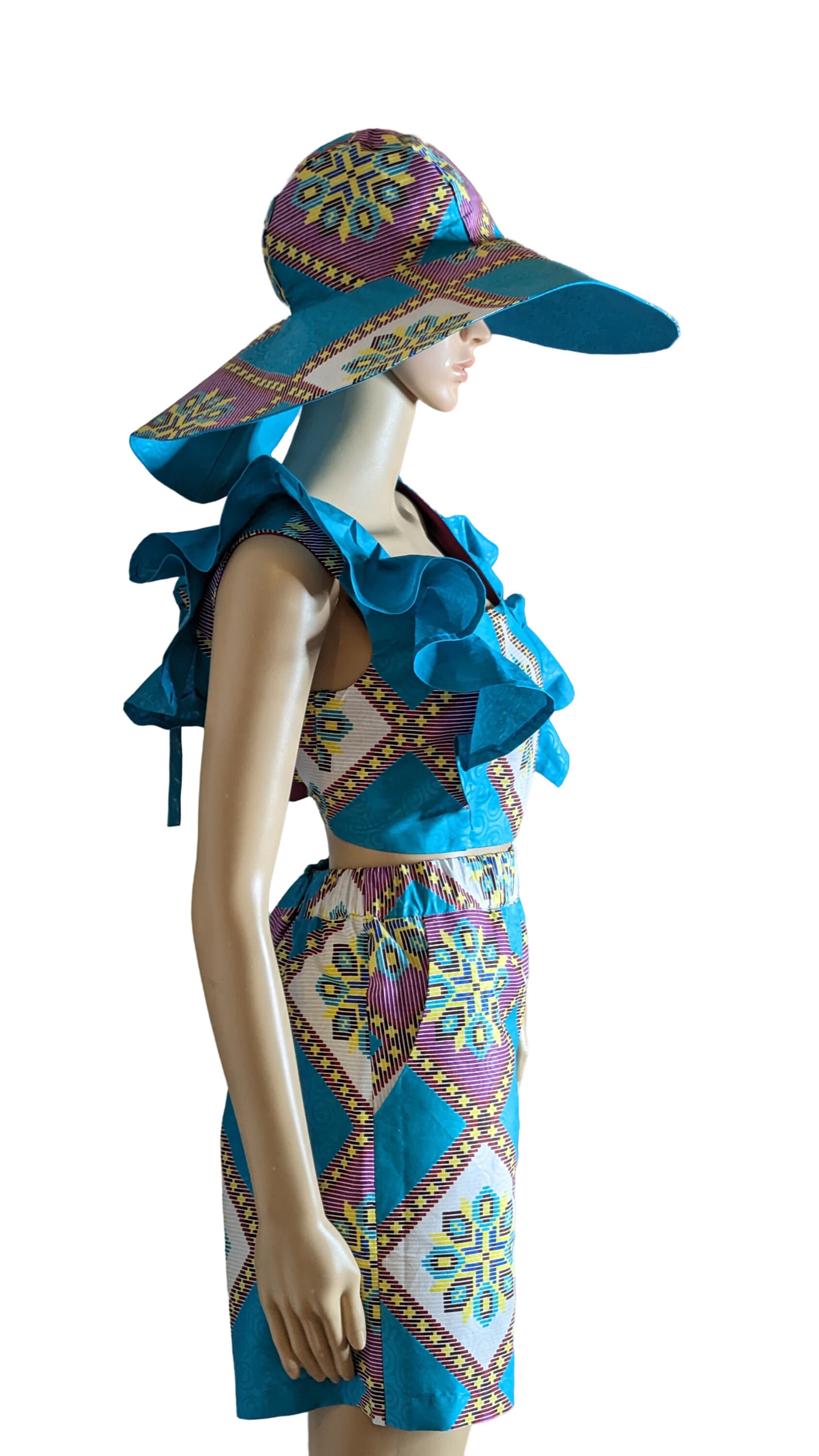 Ankara Swim Wear Set African Print Swimsuit Set 3 Pieces Swimsuit Pant ...