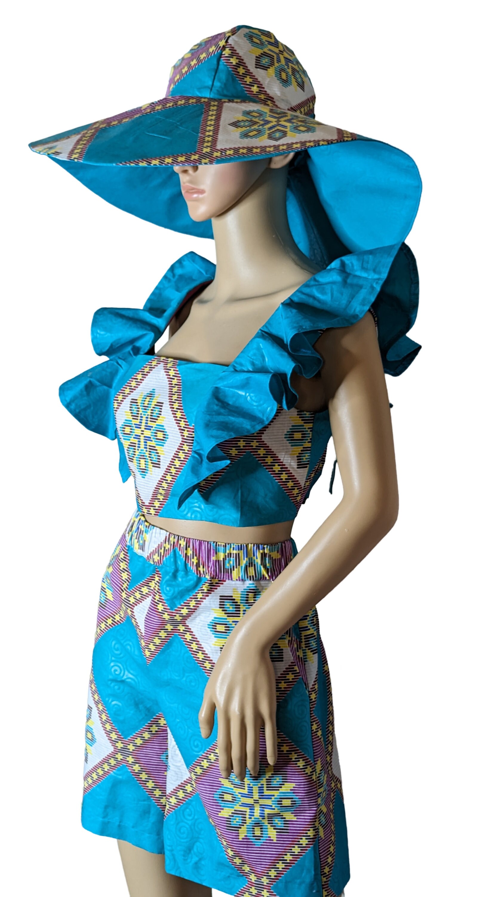 Ankara Swim Wear Set African Print Swimsuit Set 3 Pieces Swimsuit Pant ...