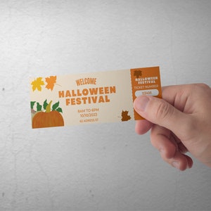 Ticket Template Editable Event Ticket Fall Festival Tickets 2023 ...