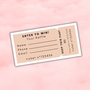 Printable Raffle Tickets, Editable Fundraising Tickets, Charity Raffle ...