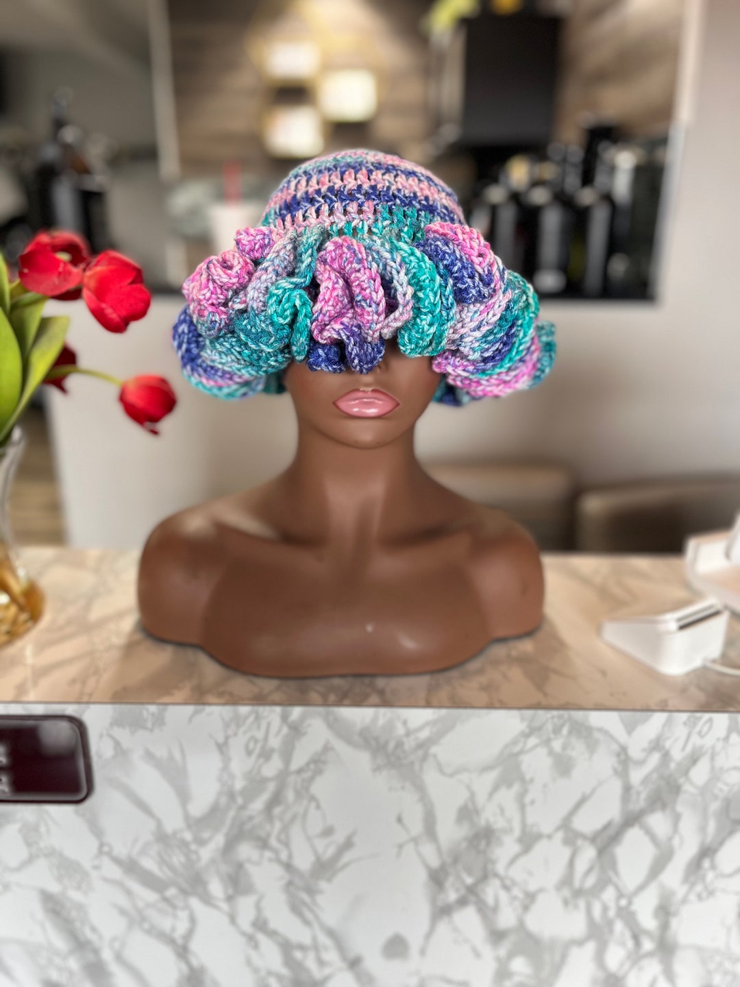 Crochet Ruffle Hat - Etsy