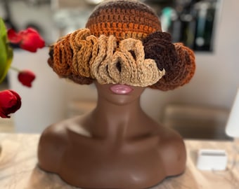 Crochet Ruffle Hat - Etsy