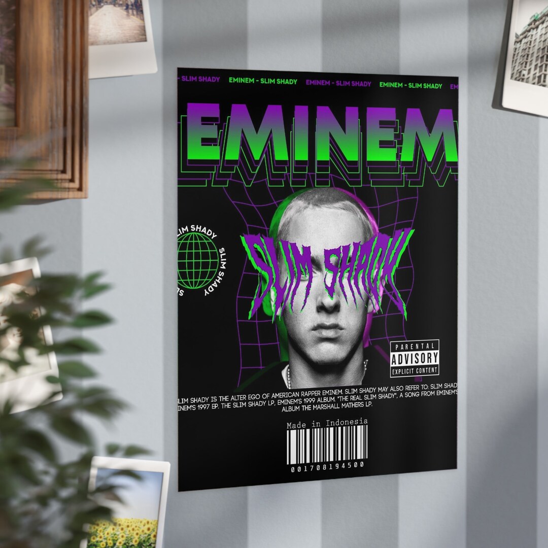 Eminem Poster: Legendary Rap God Tribute - Hip Hop Icon Wall Art, Slim ...