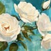 White Roses Ceramic Tiles or Murals. Floral Kitchen Backsplash, Modern ...