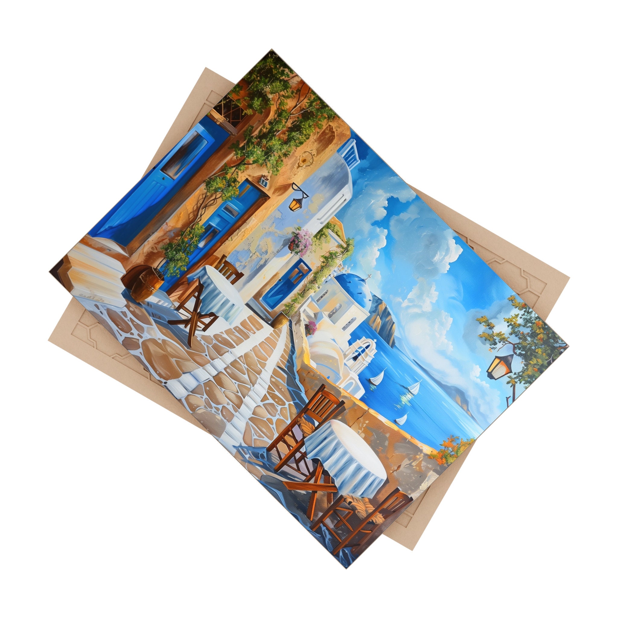 Ceramic Tile Greek Islands Backsplash. Sunny Greece Mural. - Etsy
