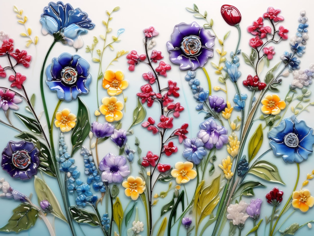 Summer Flowers Ceramic Tiles. - Etsy