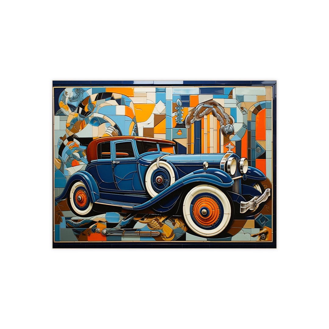 Old Fashioned Car Ceramic Tile Mural - Etsy