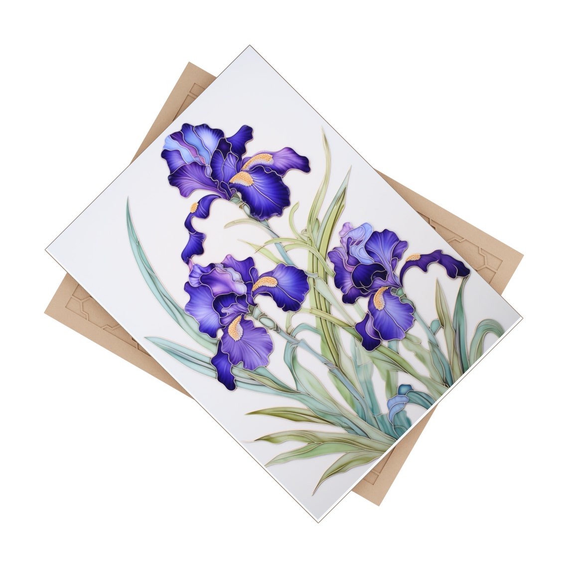 Iris Tiles, Set of 2. Ceramic Irises Tile. - Etsy
