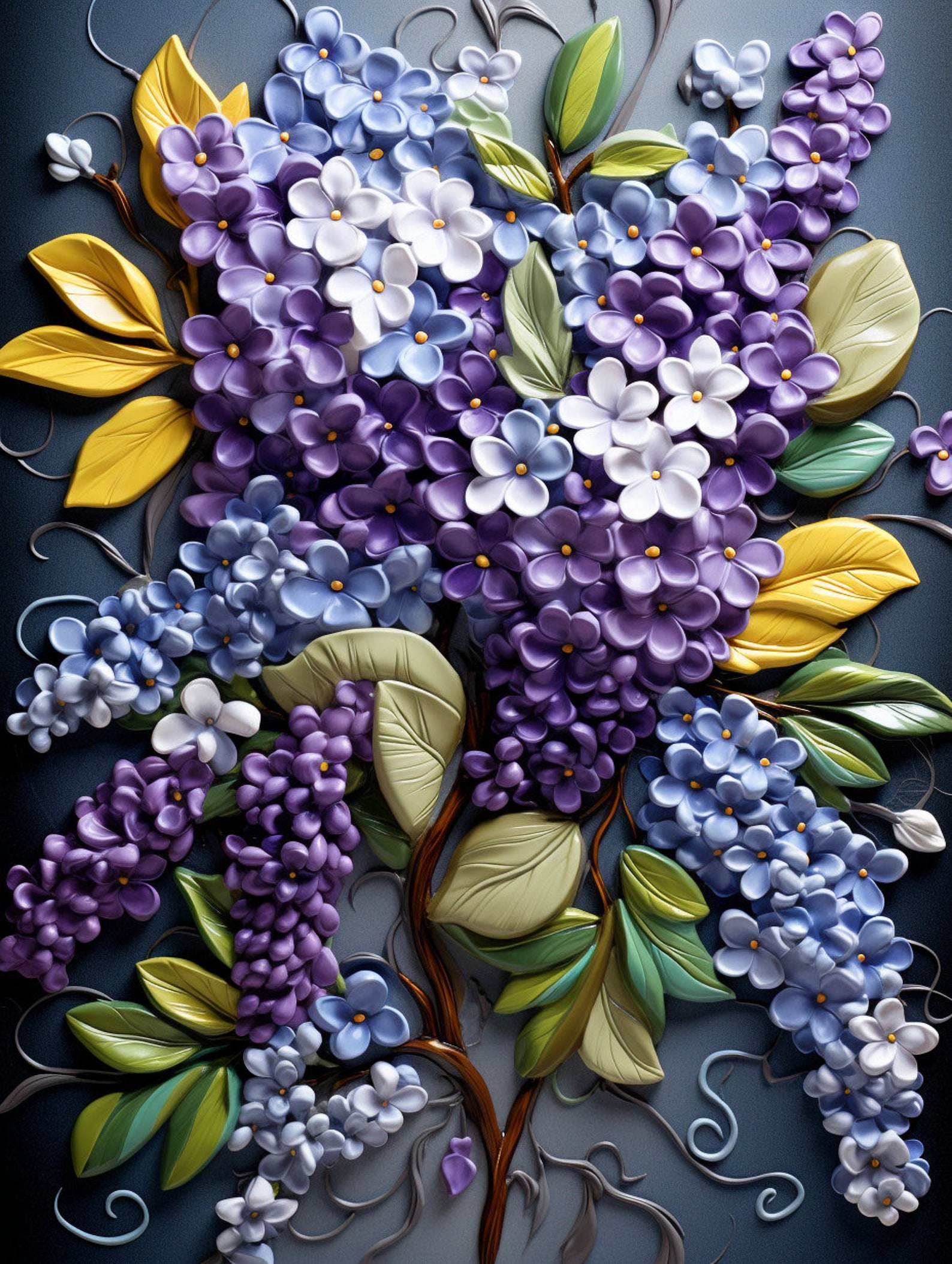 Lilacs Ceramic Tile or Mural - Etsy