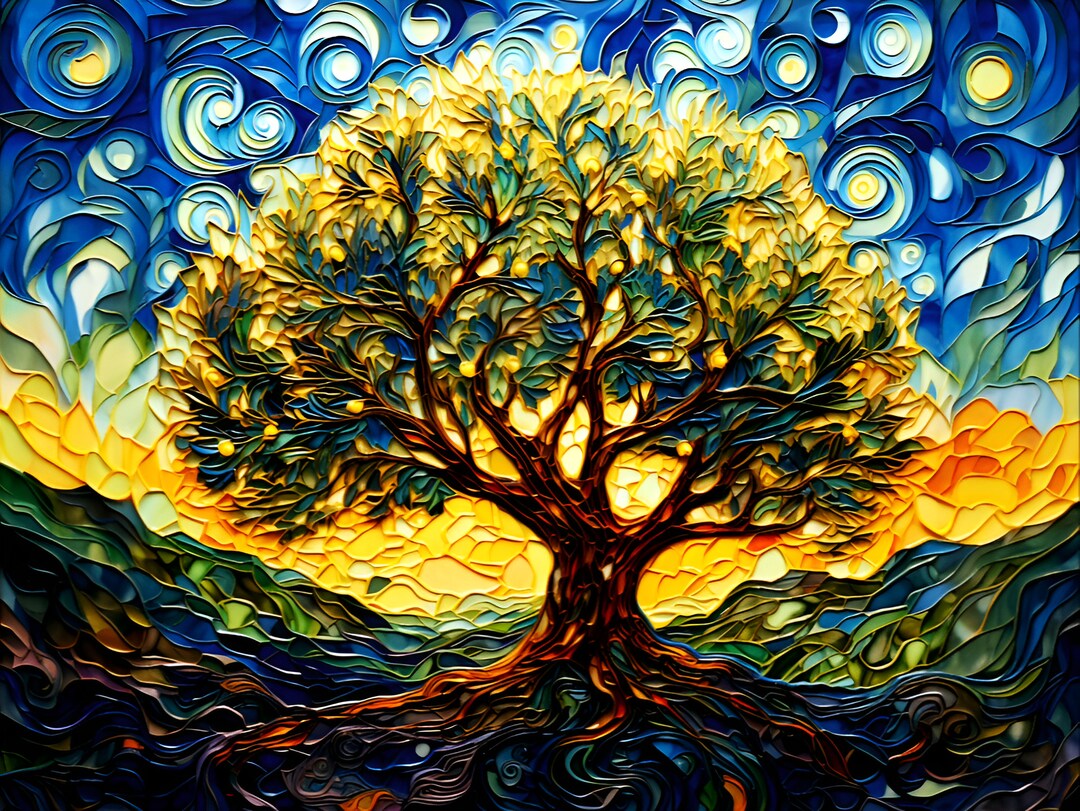 Olive Tree Ceramic Tile or Mural. - Etsy