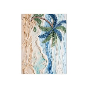 Palm Tree by the Ocean Ceramic Tile Backsplash. Beach Accent Tile ...