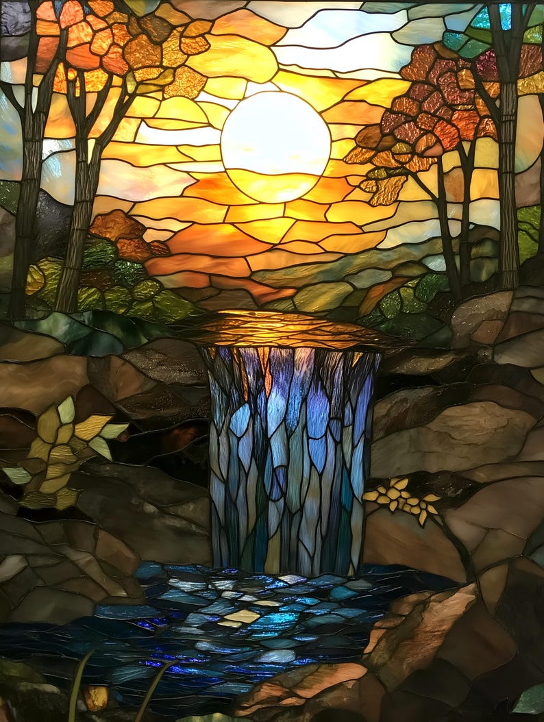 Wonders of Nature Ceramic Tile or Mural, Waterfall Landscape Tile ...