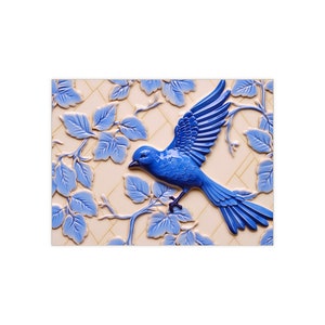 Bluebird Ceramic Tile, Bird Accent Tile - Etsy