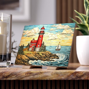 Lighthouse Ceramic Tile/mural , Beacon Decorative Tile/mural, Coastal ...