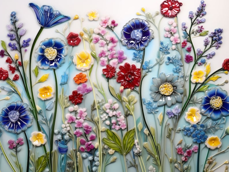 Summer Flowers Ceramic Tiles. - Etsy