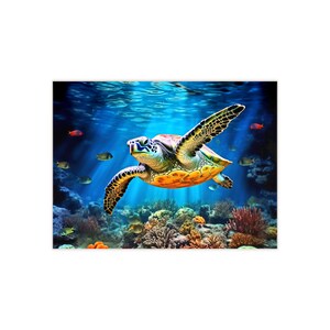 Turtle Ceramic Tile, Under the Sea Shower Insert Tile Mural. - Etsy