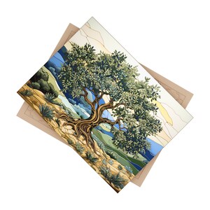 Olive Tree Tile Mural: Mediterranean Countryside Mosaic - Etsy