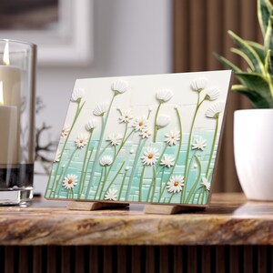 Daisies Tile Backsplash, Ceramic Daisy Tiles - Etsy