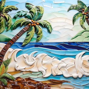 Palm Trees Ceramic Tiles. - Etsy