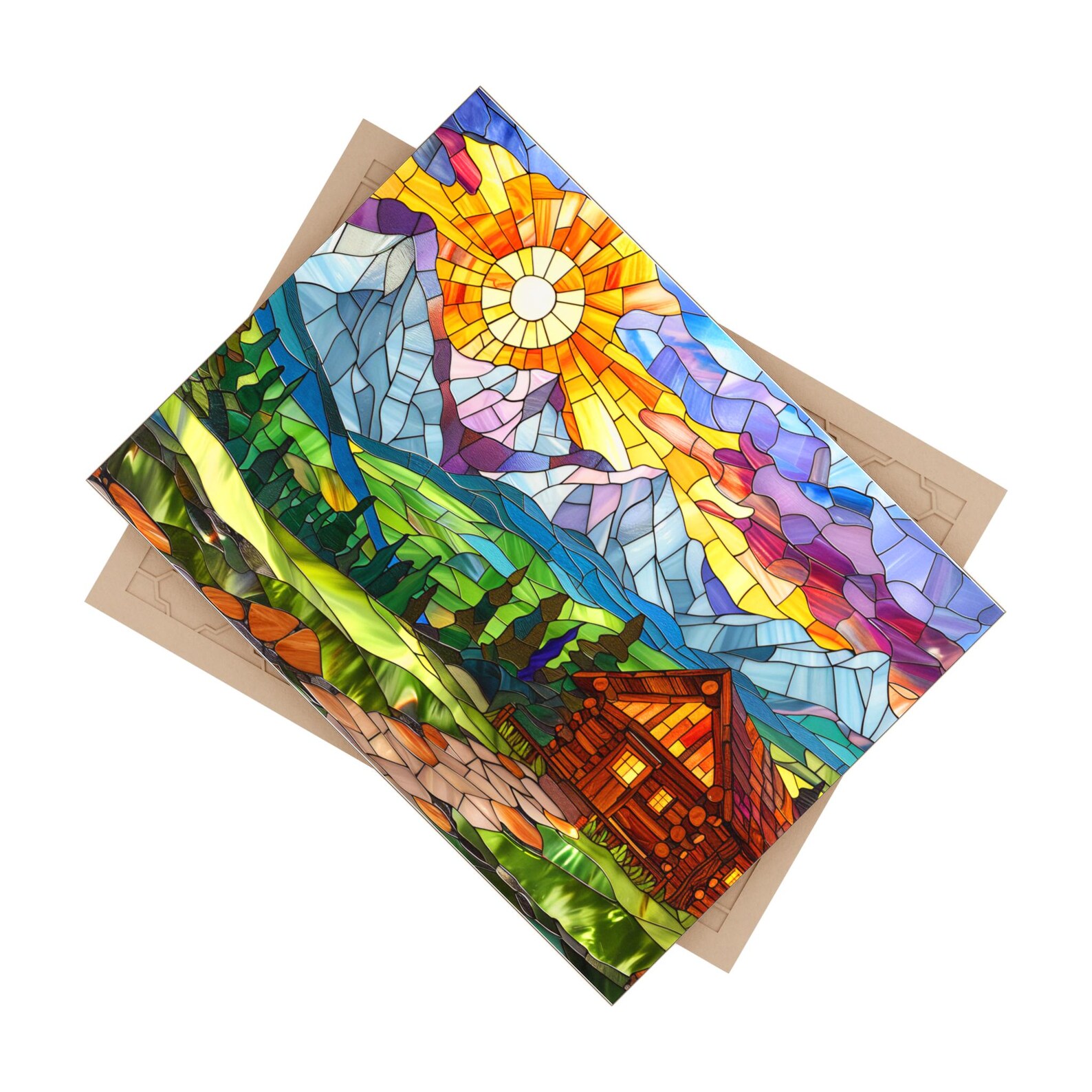 Ceramic Log Cabin Tile - Etsy
