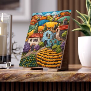 Whimsical Magic Town Ceramic Tiles or Murals. Set of 2. - Etsy