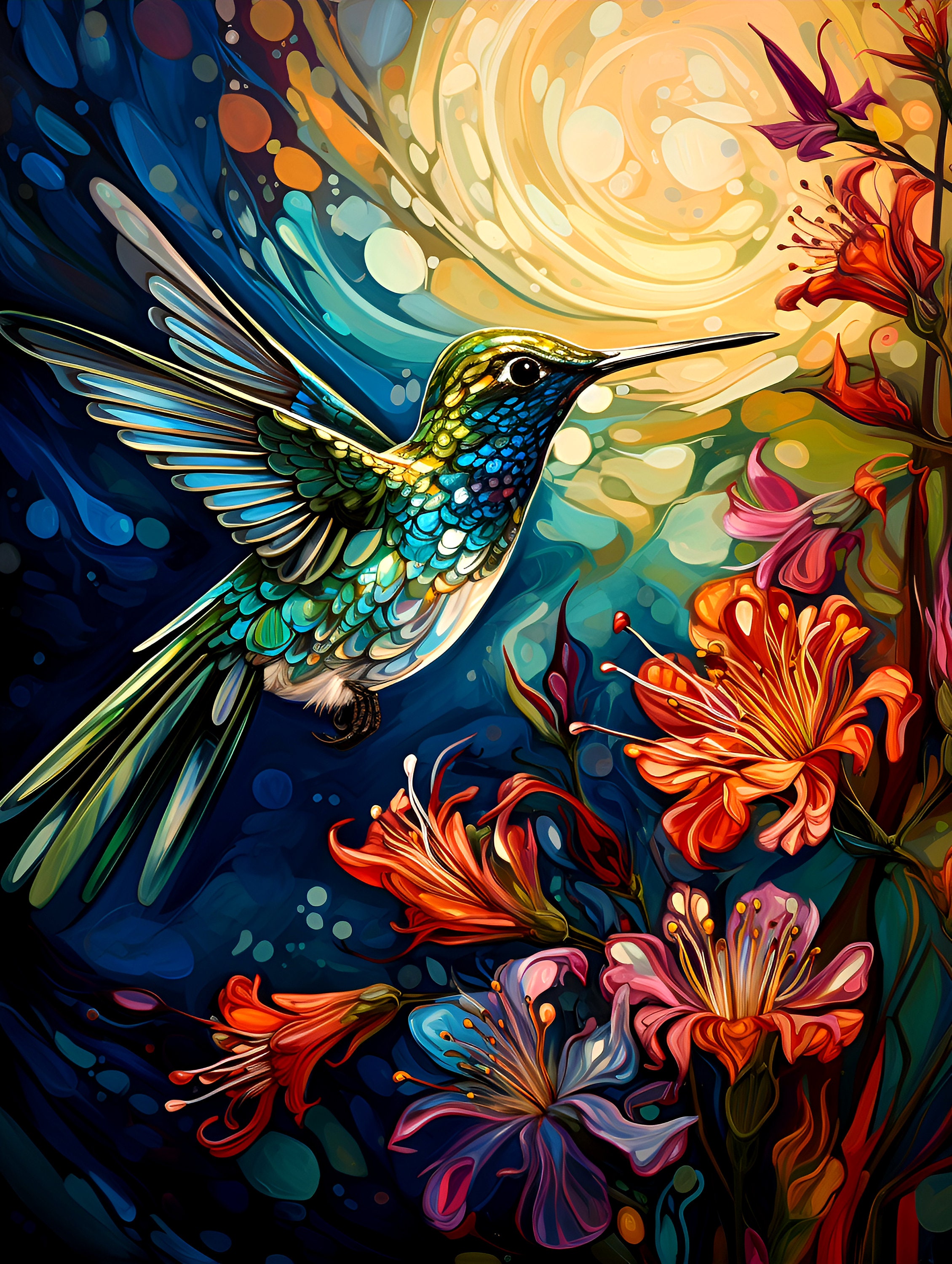 Hummingbirds Ceramic Tiles - Set of 2 -decorative Wall Tile, Bird ...