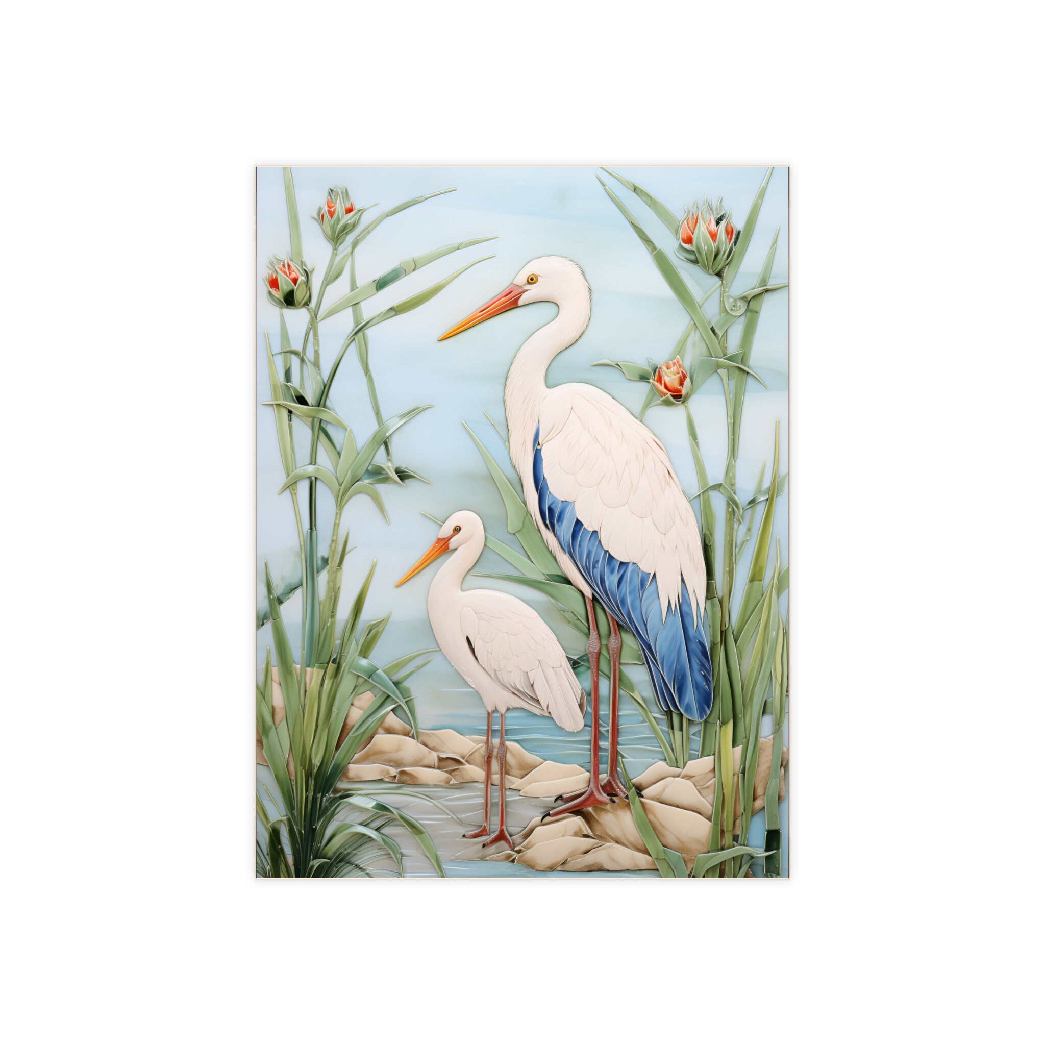 Storks Ceramic Tile or Mural. - Etsy