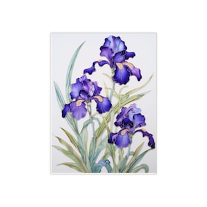Iris Tiles, Set of 2. Ceramic Irises Tile. - Etsy