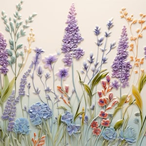 Lavender Flower Accent Tile: Kitchen Bathroom Backsplash (8x6") - Etsy