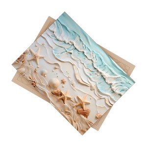 Seashells Ceramic Tile Backsplash, Sand Beach Decorative Tile or Mural ...