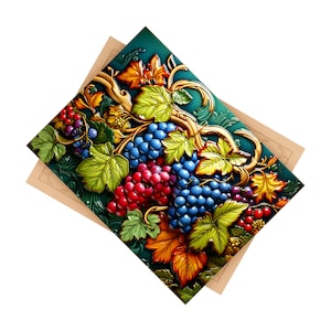 Grapes Ceramic Tile or Mural, Grapevine Wall Tile, Grape Accent Mosaic ...