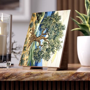 Olive Tree Tile Mural: Mediterranean Countryside Mosaic - Etsy