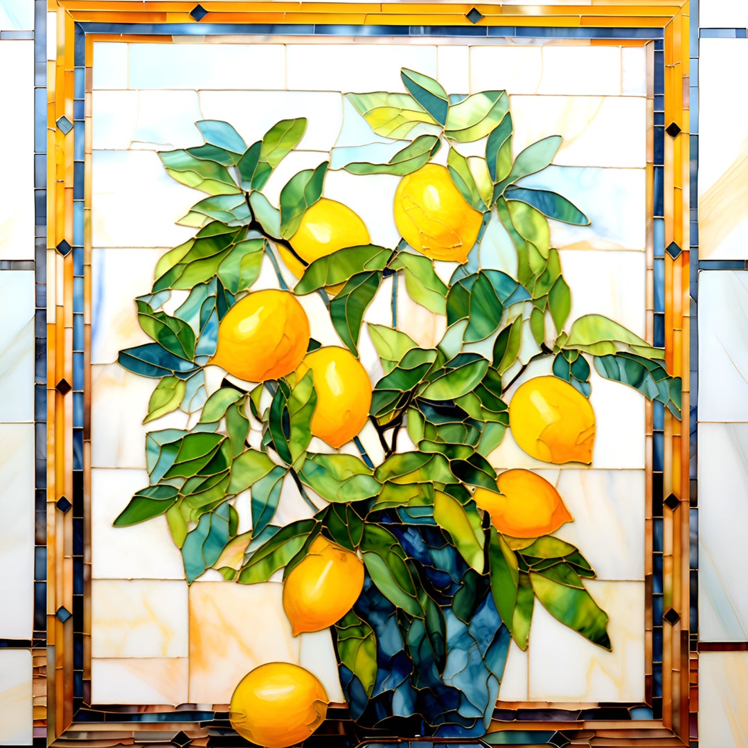 Lemon Tree Ceramic Tile or Mural. - Etsy