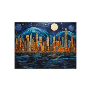 Manhattan Ceramic Tile or Mural. New York City Skyline. - Etsy