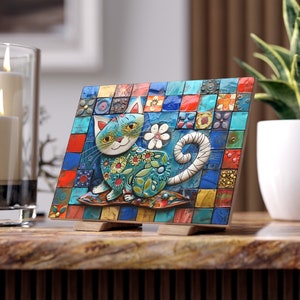 Cat Ceramic Tile. - Etsy