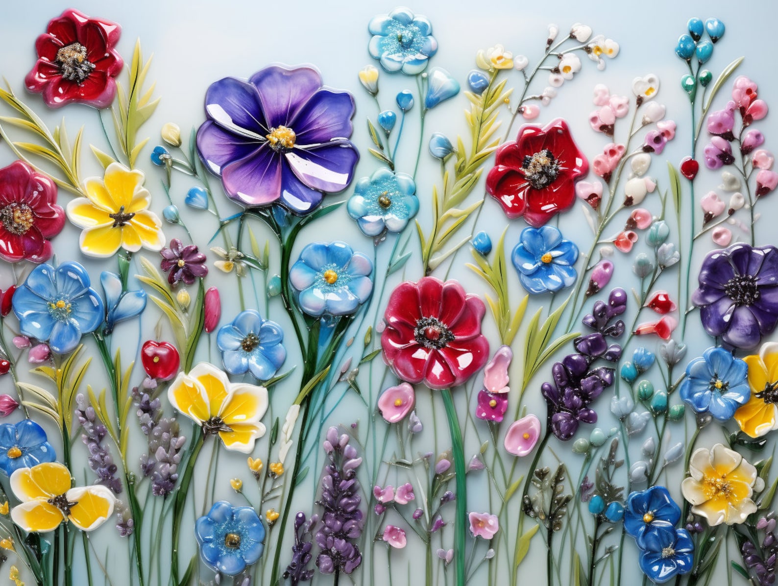 Summer Flowers Ceramic Tiles. - Etsy