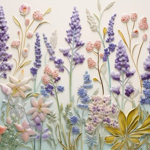 Lavender Flower Accent Tile: Kitchen Bathroom Backsplash (8x6") - Etsy